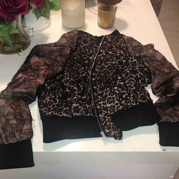 Gucci | Jackets & Coats | Gucci Pink Silk Jacket With Black Lace | Poshmark